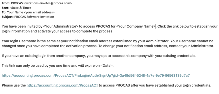 Logging into PROCAS Timekeeping - PROCAS